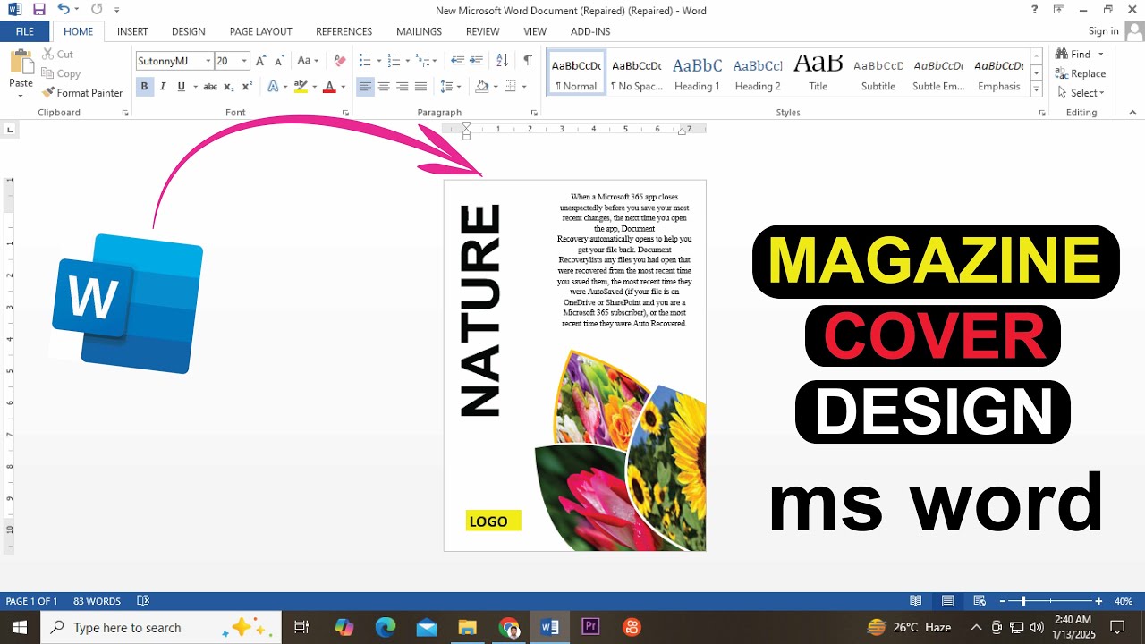 word | magazine cover design,#msword #msword_computer # ...