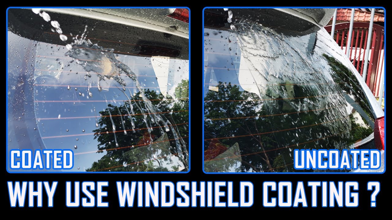 Hydrophobic effect on car windshield (Windshield Coating) - YouTube