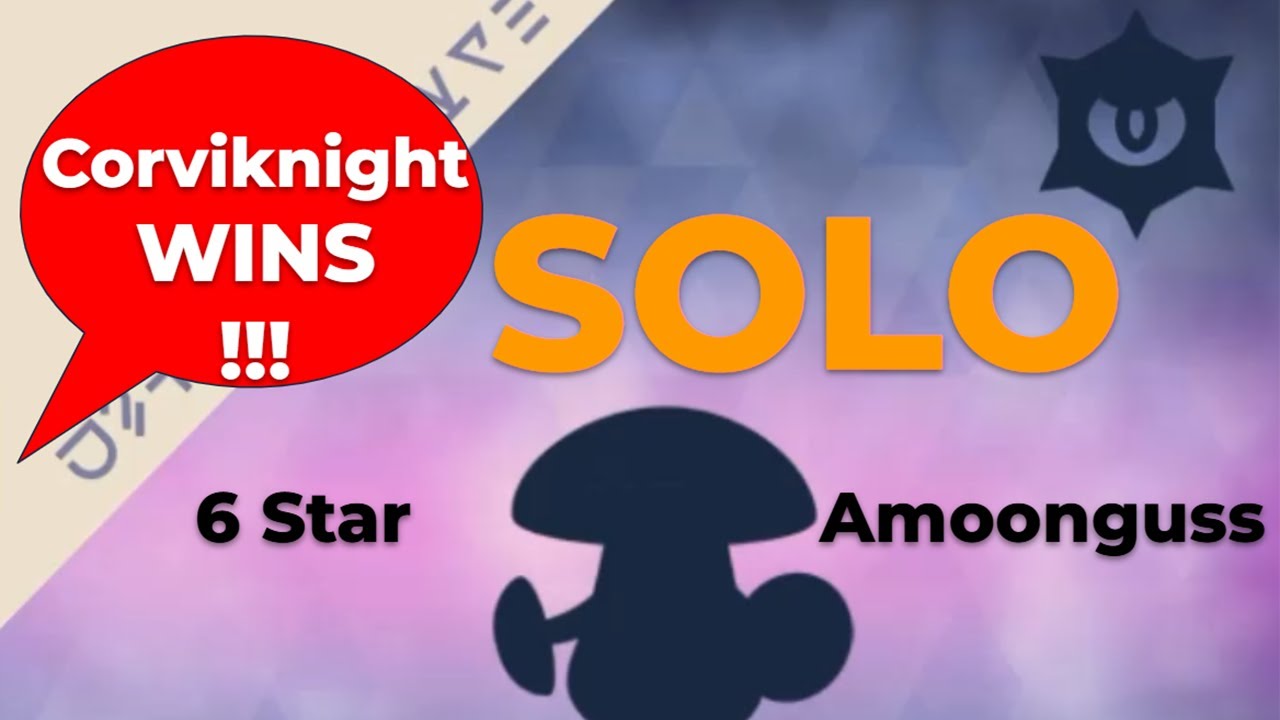How to SOLO 6 star Amoonguss Dark Tera Type - Corviknight - Pokemon ...
