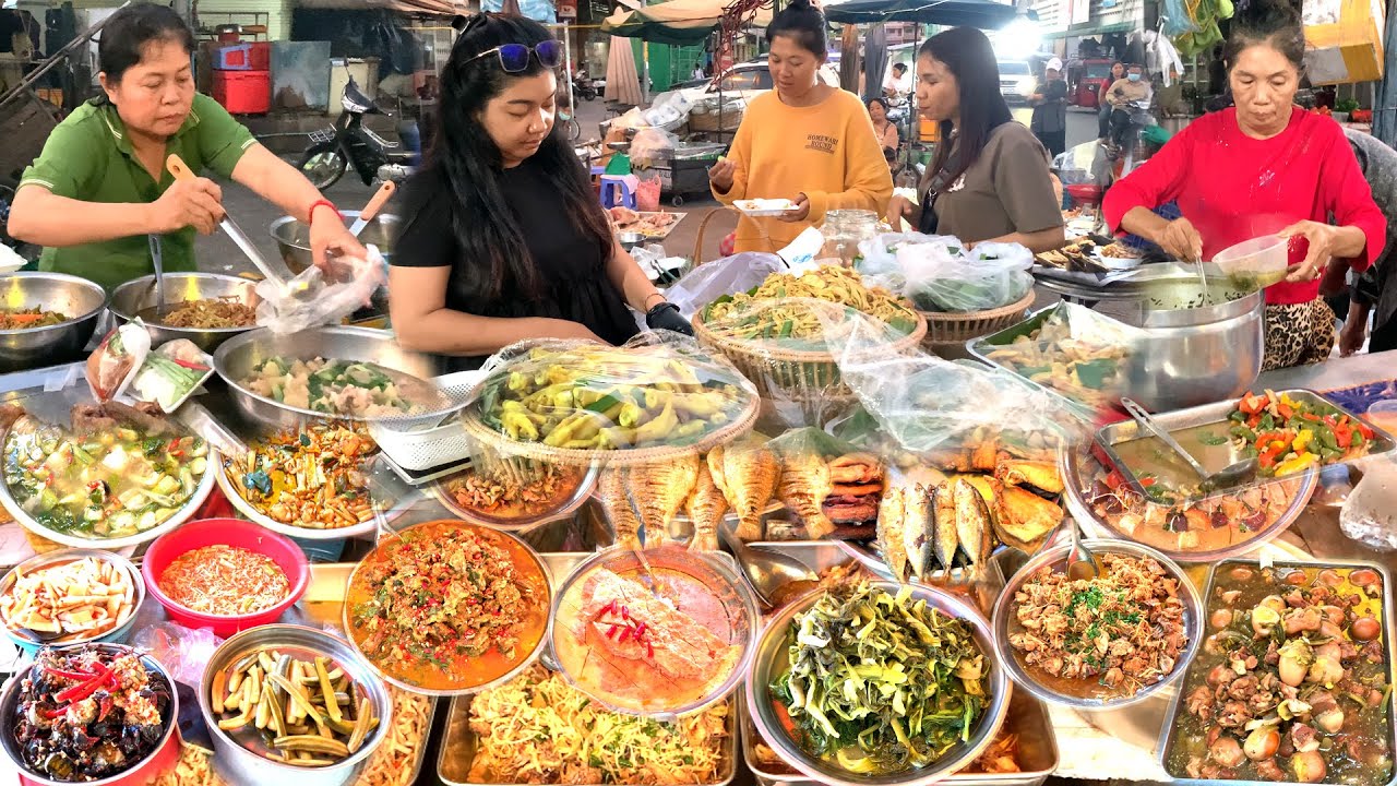 The Best Cambodian Phnom Penh Street Food Compilation - Dry Fish, Koko ...