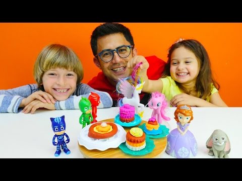 Pijamaskeliler, MLP ve prenses Sofıa Play Doh Pastanesindeler