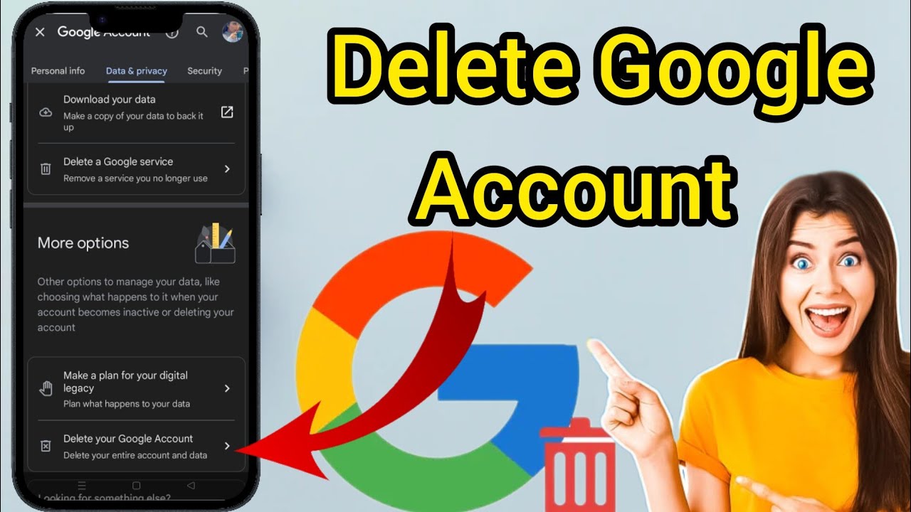 How to delete Google account || Delete google account Permanently ...