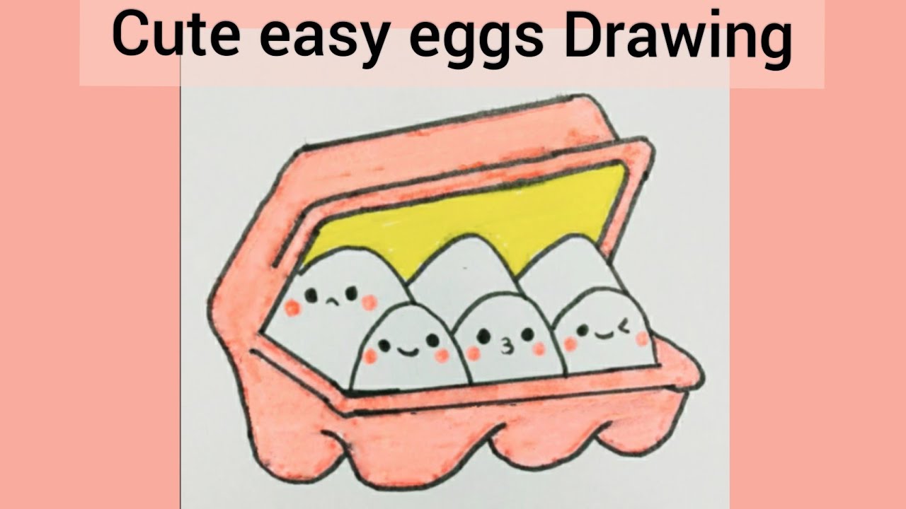 cute easy eggs drawing for kids step by step | easy drawing sketch for ...