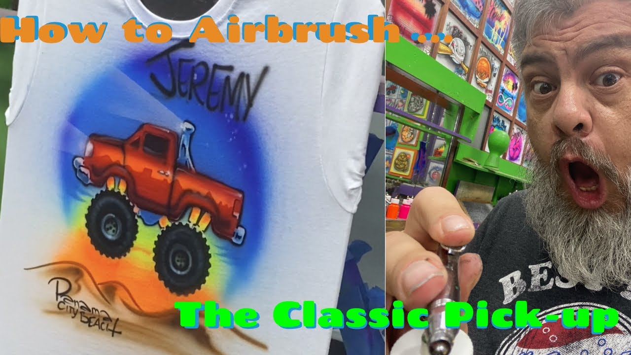 How to Airbrush the Classic Pick-up Design. - YouTube