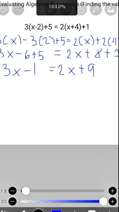 Evaluating Algebraic Expression No.1 (Finding the value of x) #algebra #learnmath - YouTube