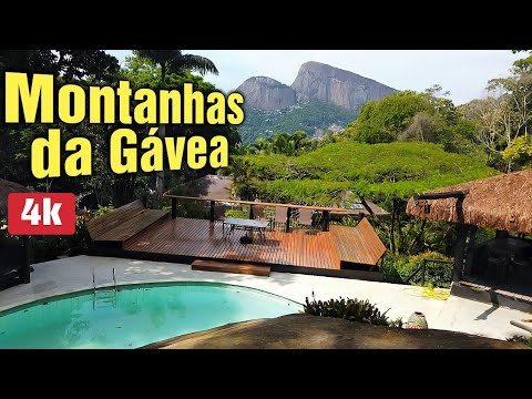 Walking-4k casas  de ricos nas montanhas Rio de Janeiro Brazil