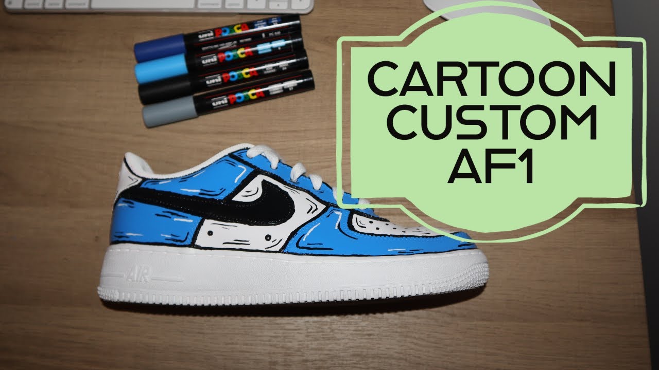 CUSTOM CARTOON AIR FORCE 1's (TIMELAPSE) - YouTube