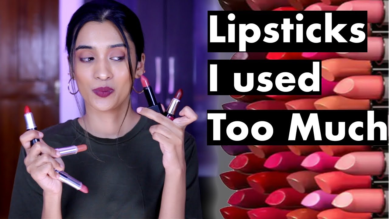 Most Used Lipsticks From My Lipstick Collection - YouTube