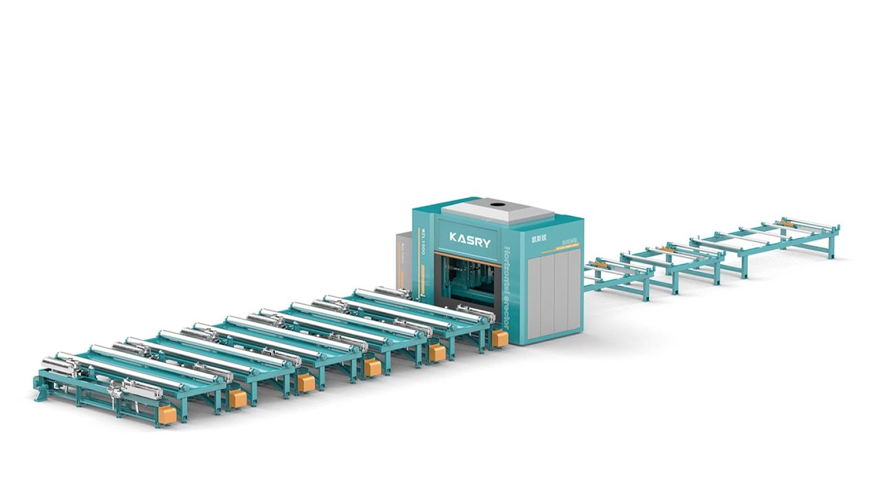 H beam horizontal assembly machine - YouTube