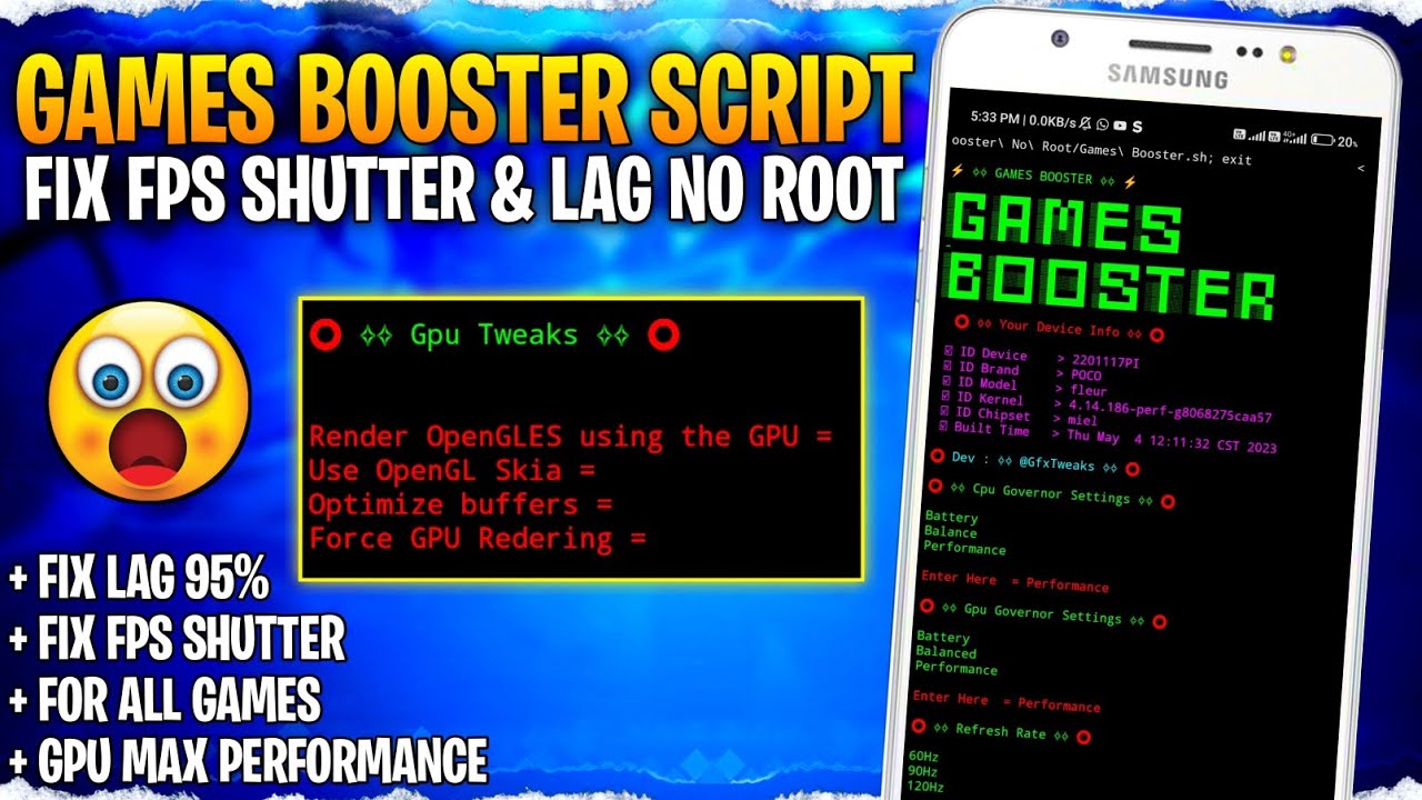 New Games Booster Script File | Fix Fps Shutter & Lag No Root - YouTube