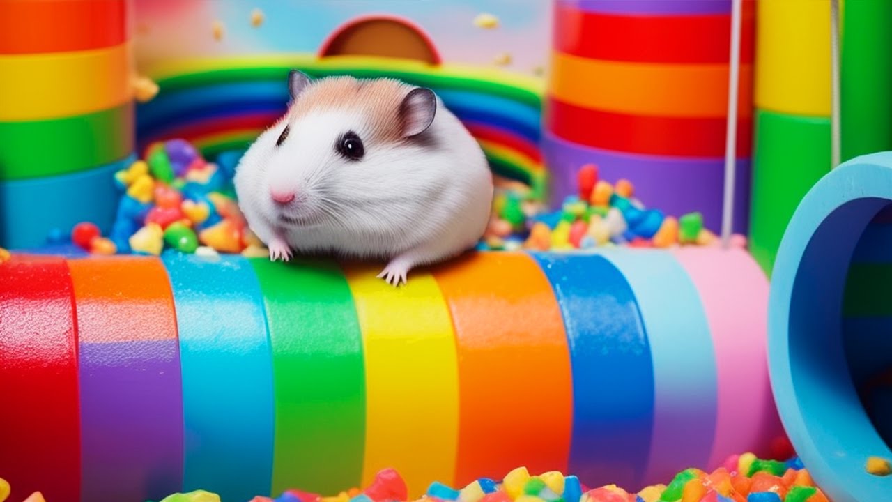 Best Hamster Challenges 🐹 Hamster Escapes the Rainbow Maze - YouTube