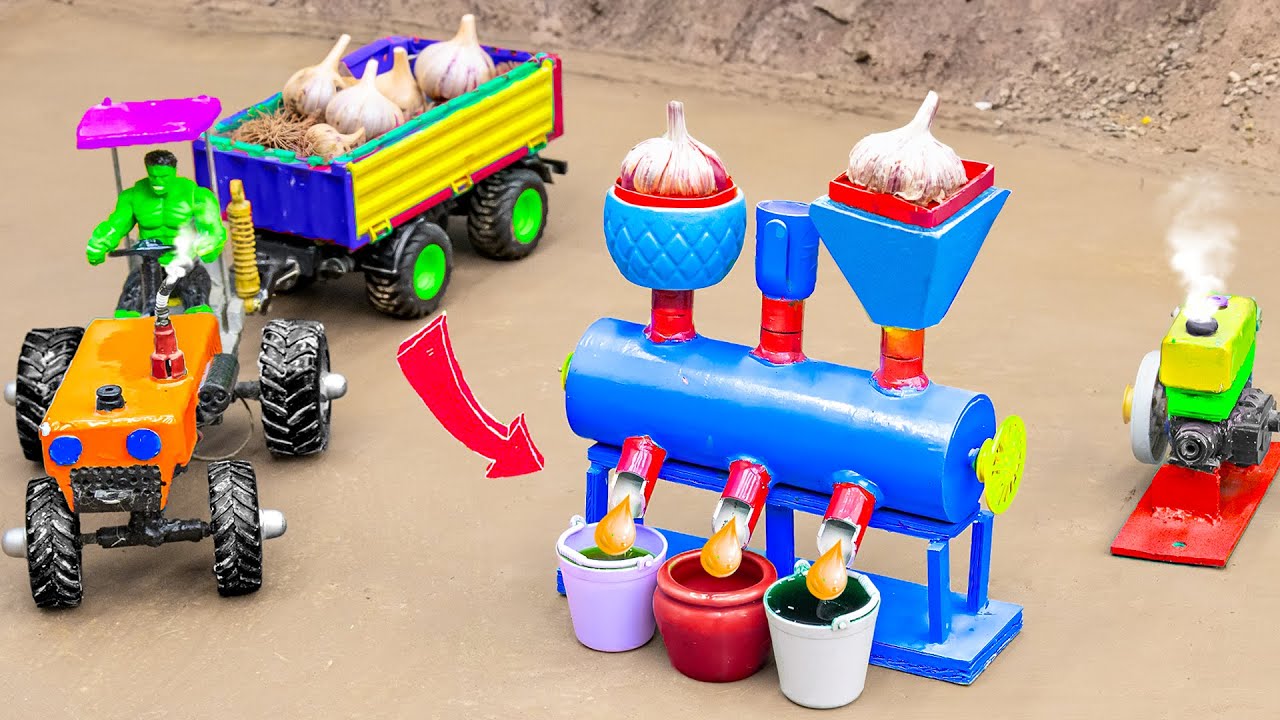 diy tractor mini Fruits juice machine science project | DIY ...