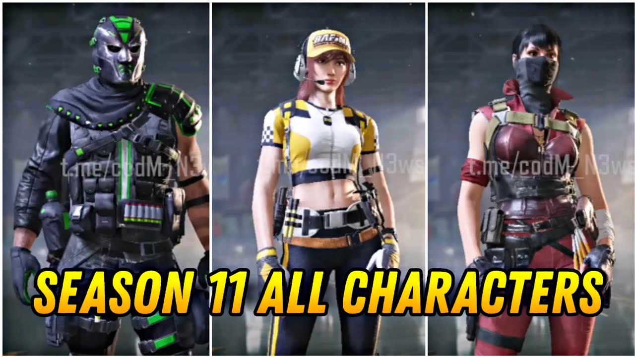 Codm Season 11 All Characters 2022 | Season 11 Characters Cod mobile ...