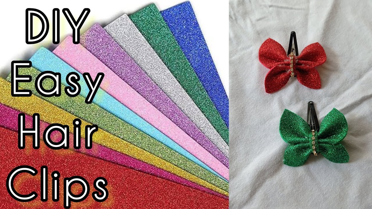 DIY Easy Hair Clips With Foam Sheet|Hair Accessories|Tic-Tac Clips# ...