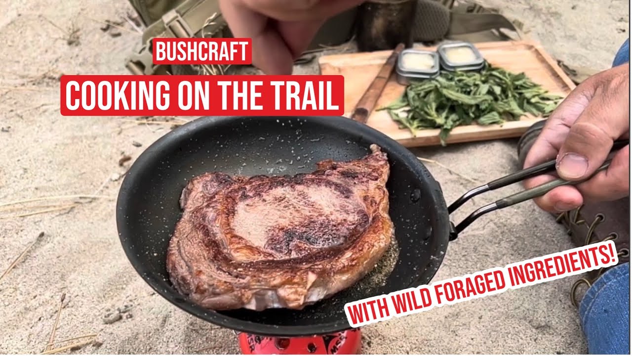Cooking On The Trail: Creamed Stinging Nettles Challenge - YouTube