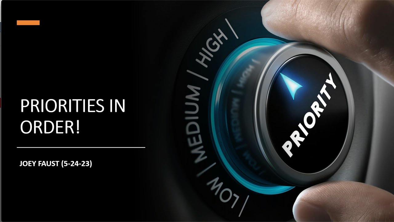 Priorities in Order! - YouTube