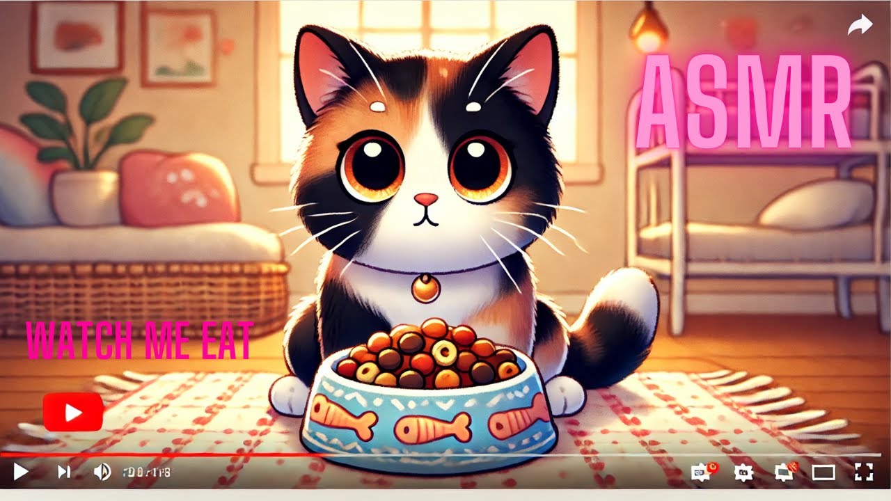 Calico Cat Eating Food ASMR 🐾 - YouTube