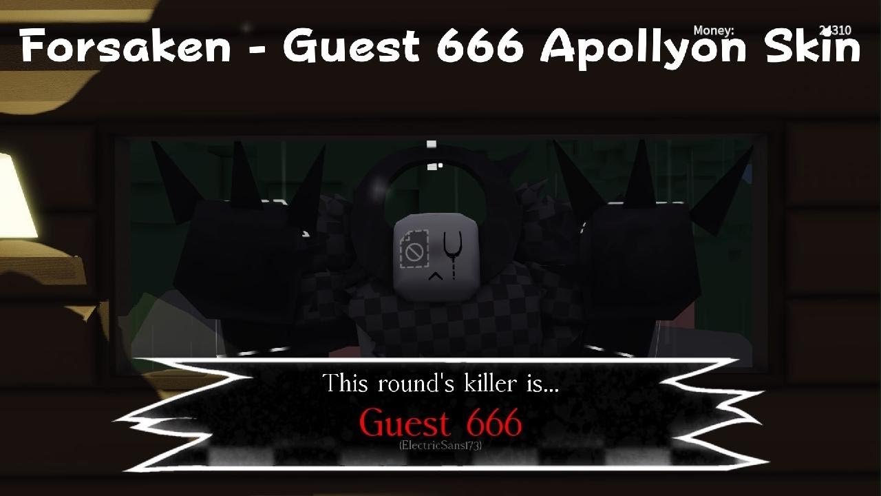 Roblox Forsaken - Guest 666 Apollyon Skin Gameplay - YouTube