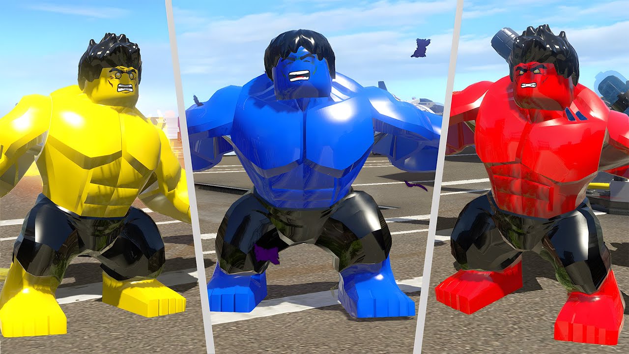 Top 5 Hulk Colors Transformation in LEGO Video Game - YouTube