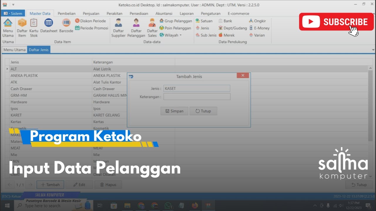 9 - Input Data Pelanggan - YouTube
