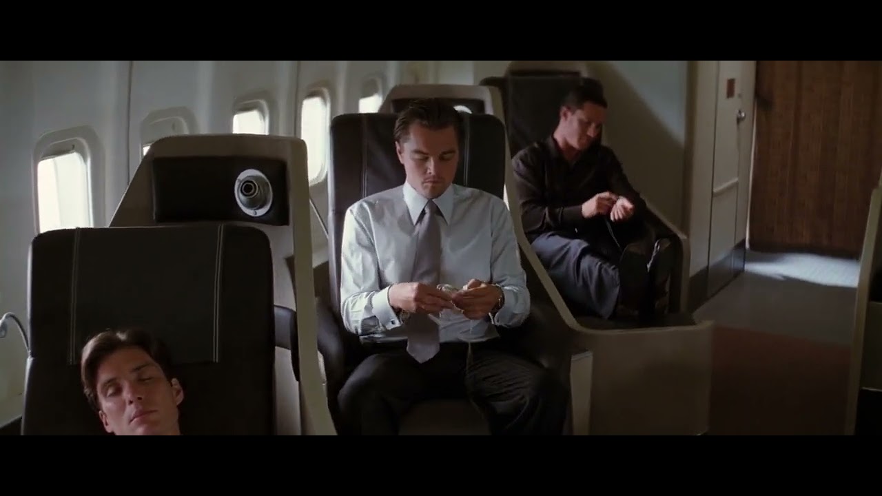 Inception: Cobbs sets up the dream on the plane with crew - YouTube