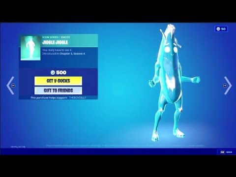 frozen peely doing the jiggle jiggle emote... - YouTube