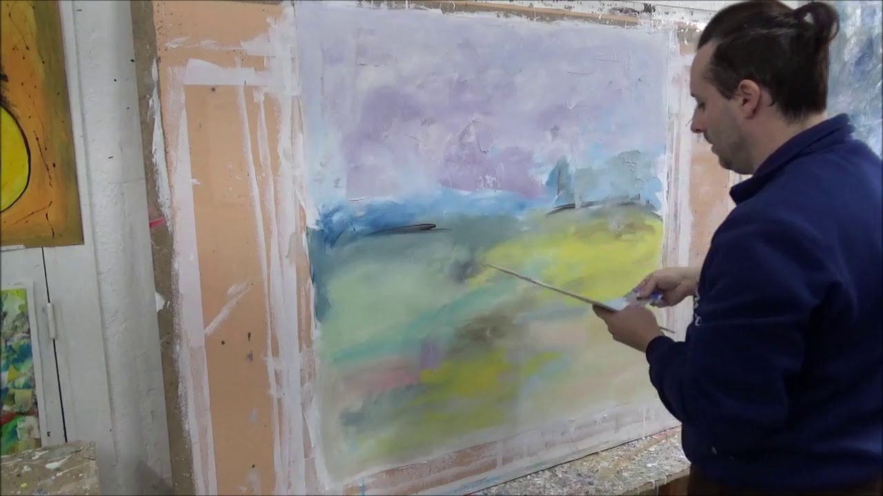 La vida sigue su camino / Acrílicos / Textura Arena / como pintar un ...