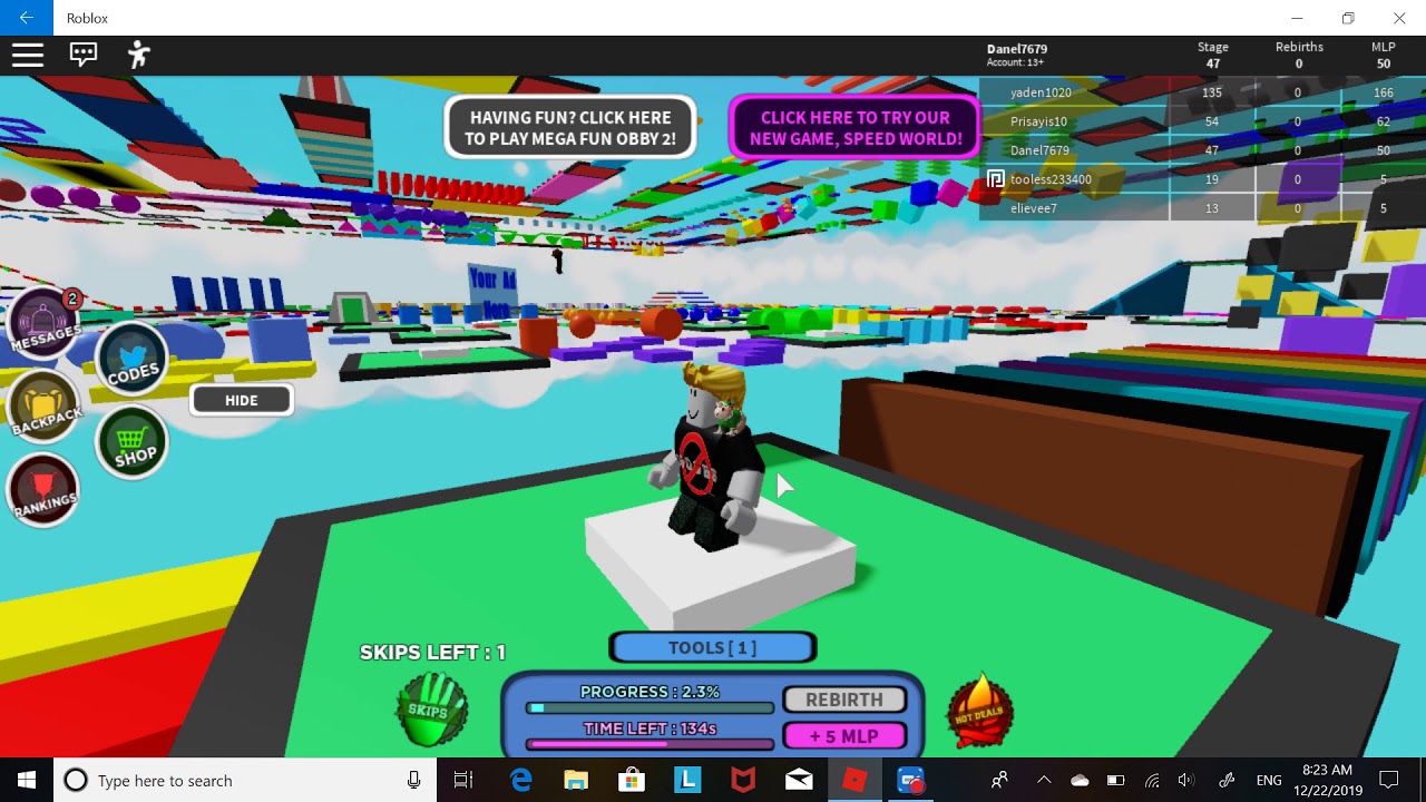 Roblox Mega Fun Obby Part 1 Youtube
