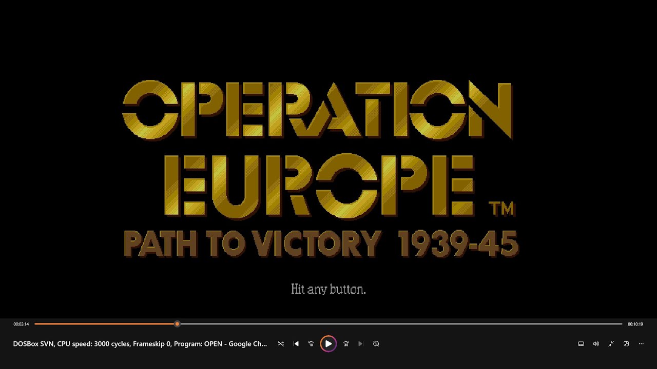 Operation Europe: Path to Glory 1939-45 (1994) MS-DOS Software - YouTube