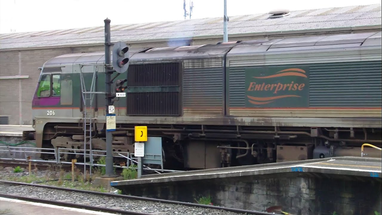 Irish Rail Class 201 (206) + Enterprise departing Connolly Station ...