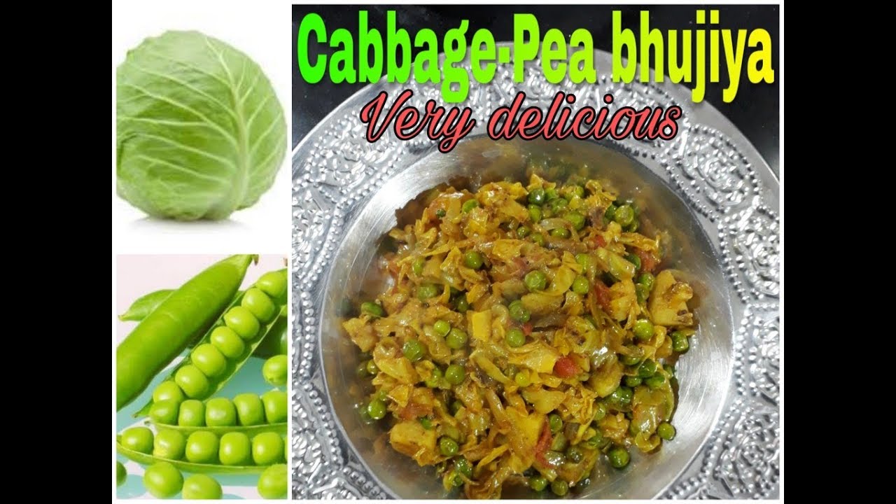 Delicious Cabbage-Pea bhujiya/Sabji - YouTube