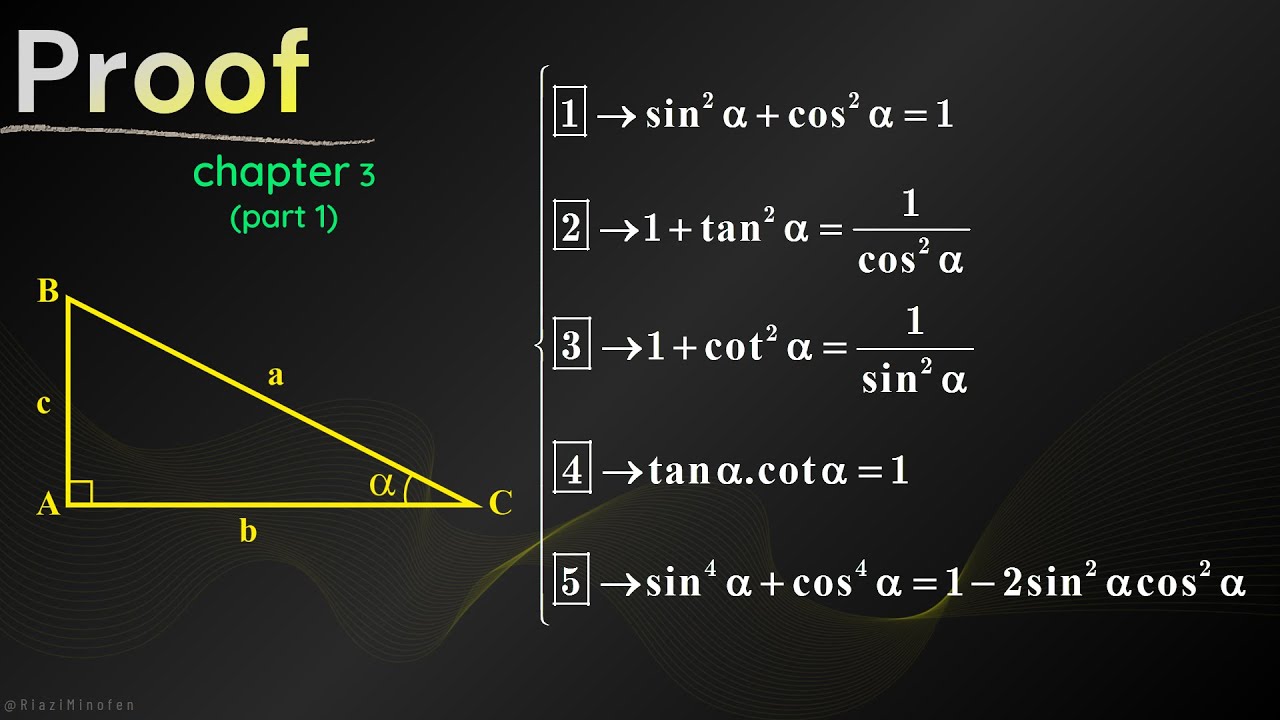 Proof, chapter 3: Proof of trigonometry formulas (part 1 of 4) - YouTube