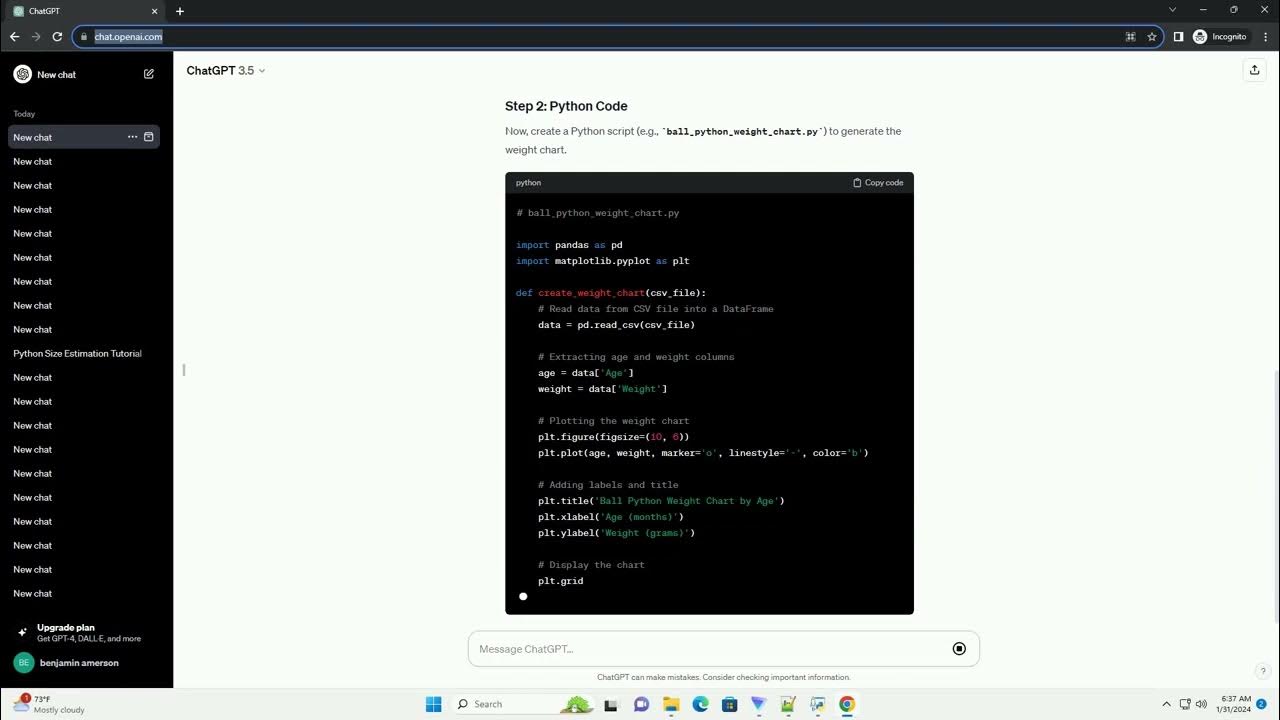 ball python weight chart by age - YouTube
