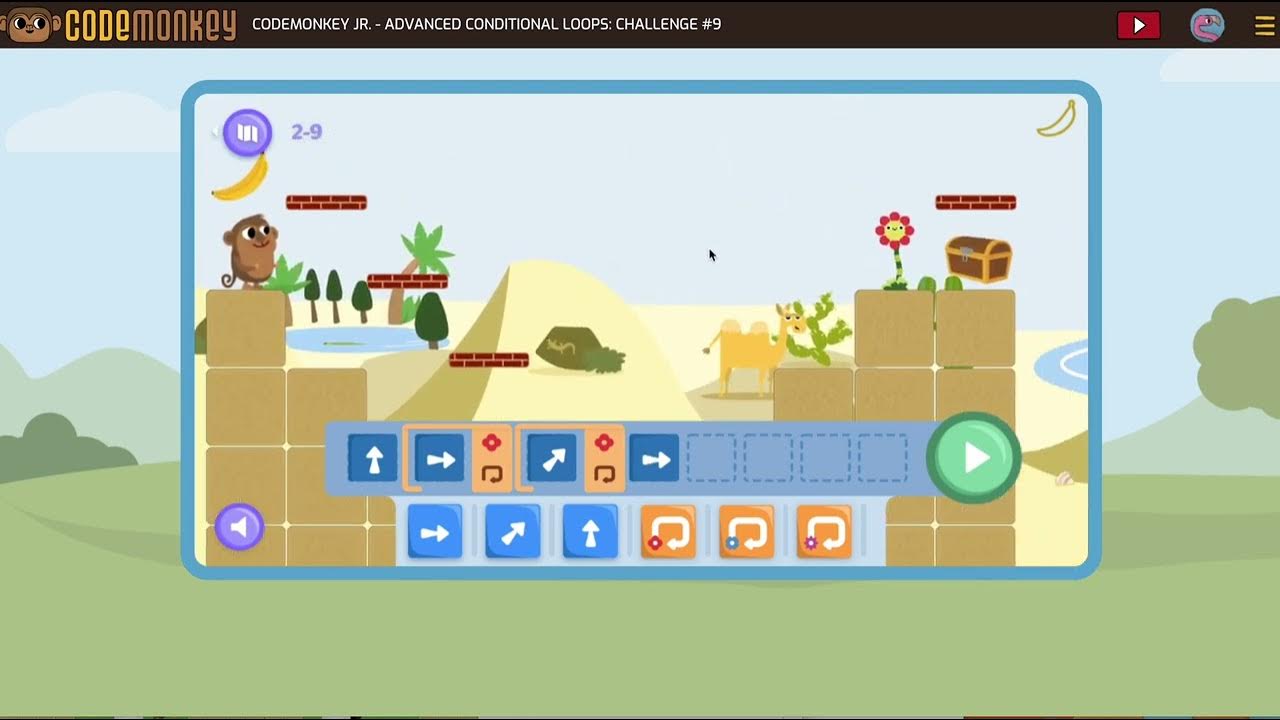 CodeMonkey Jr Advanced Conditional Loops 9 - YouTube