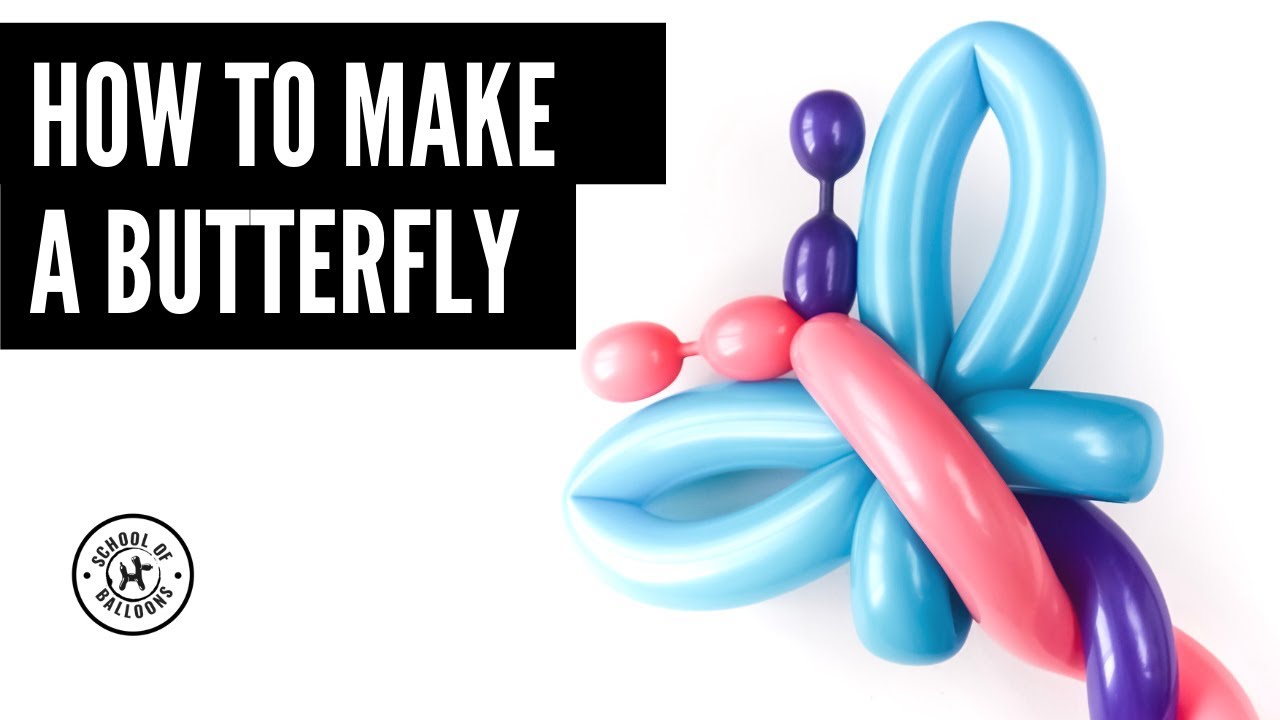 How To Make A Balloon Butterfly - YouTube