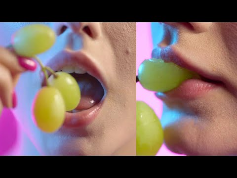 Mouth Play - Sensual Glossy Lips Ultra Closeup | Macro Video