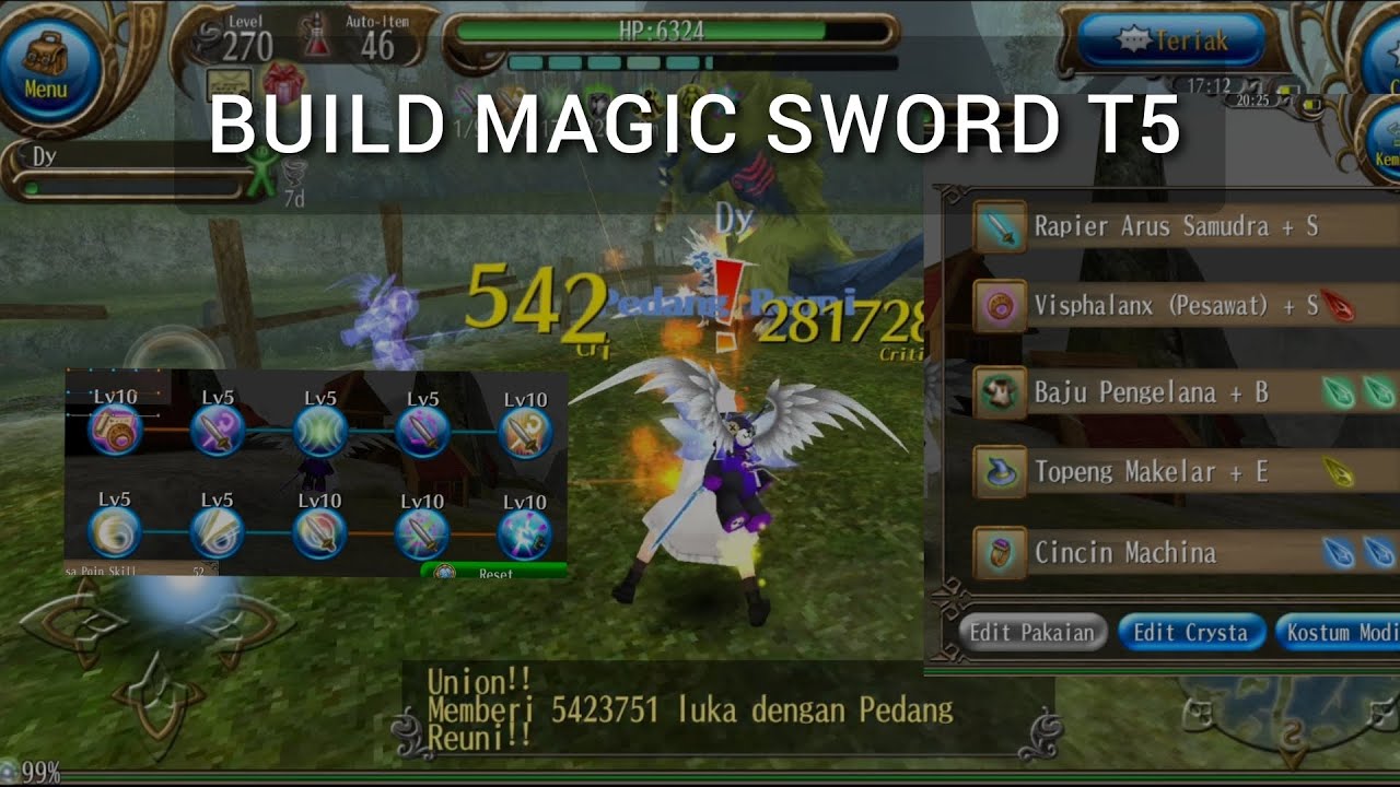 Build Magic Sword T5 Lvl 270 [Toram Online] - YouTube