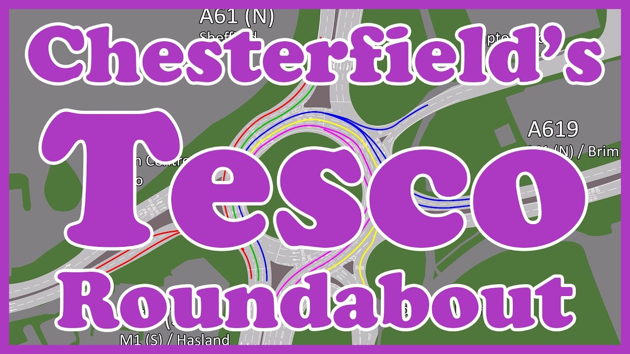 Chesterfield's Tesco Roundabout - How To Use Correctly - YouTube