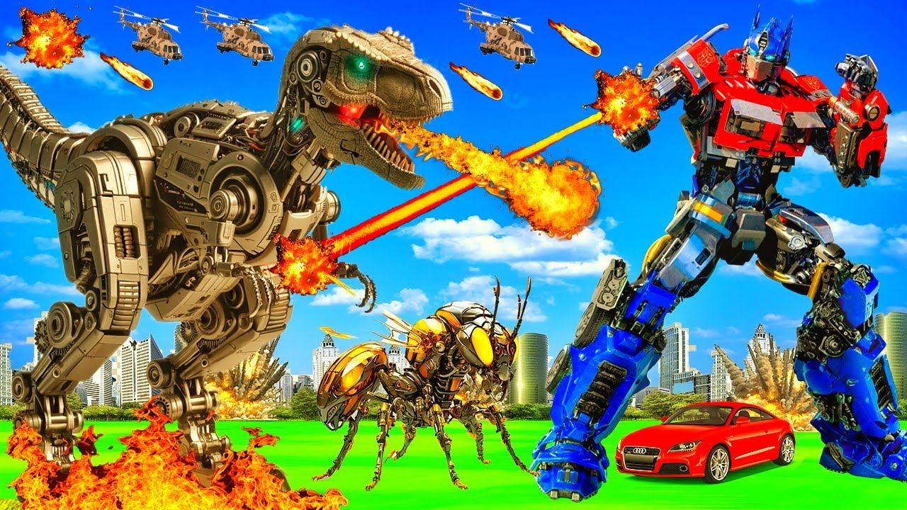 डायनासोर रोबोट Magical Dinosaur Robot Prime Robot Hindi Kahaniya Robot ...