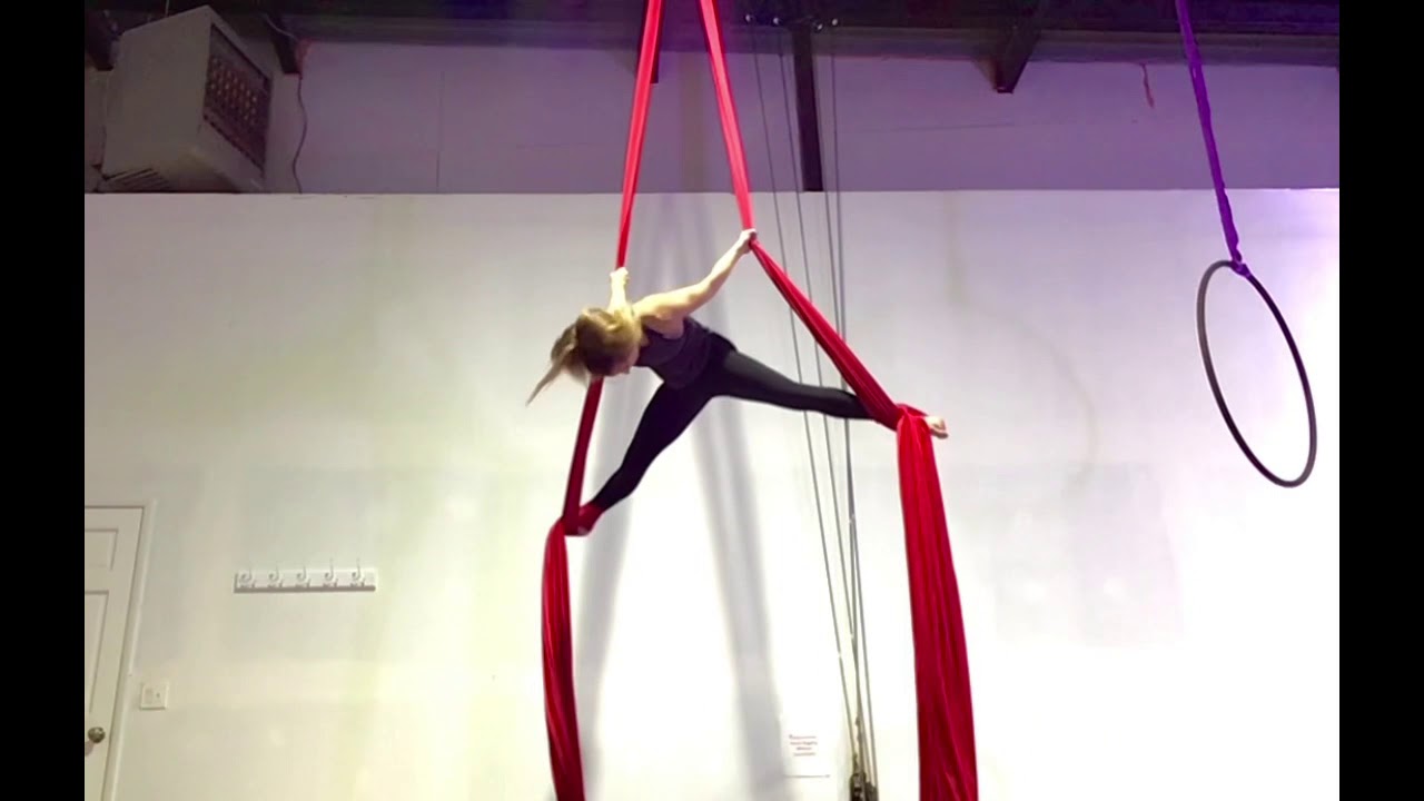 Aerial Silks - split variation for advanced beginners/ intermediate levels - YouTube