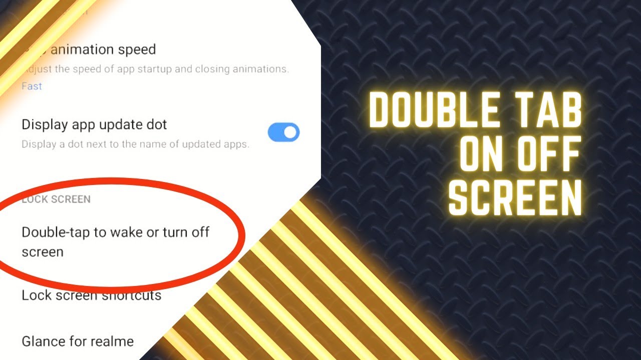 Double tap screen on off - YouTube