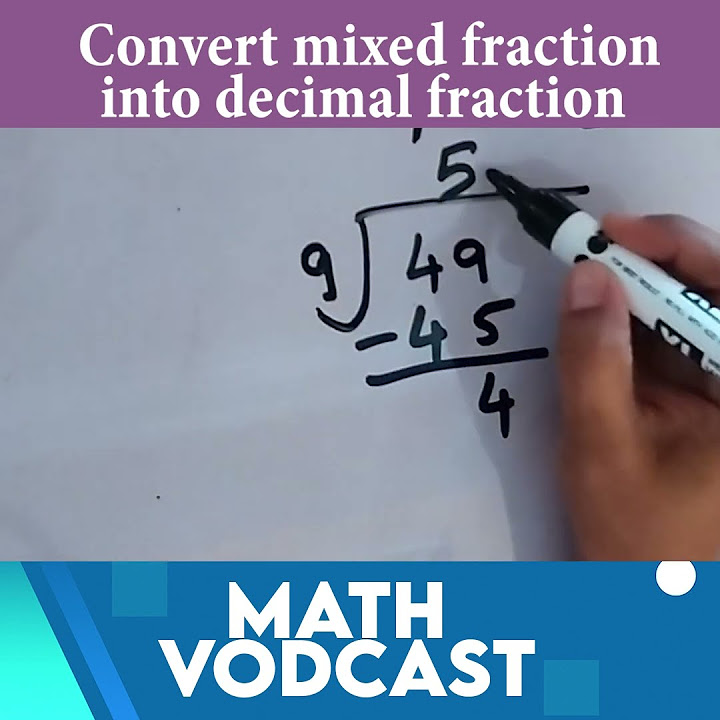 How to convert mixed fraction into decimal fraction | cbse | icse ...