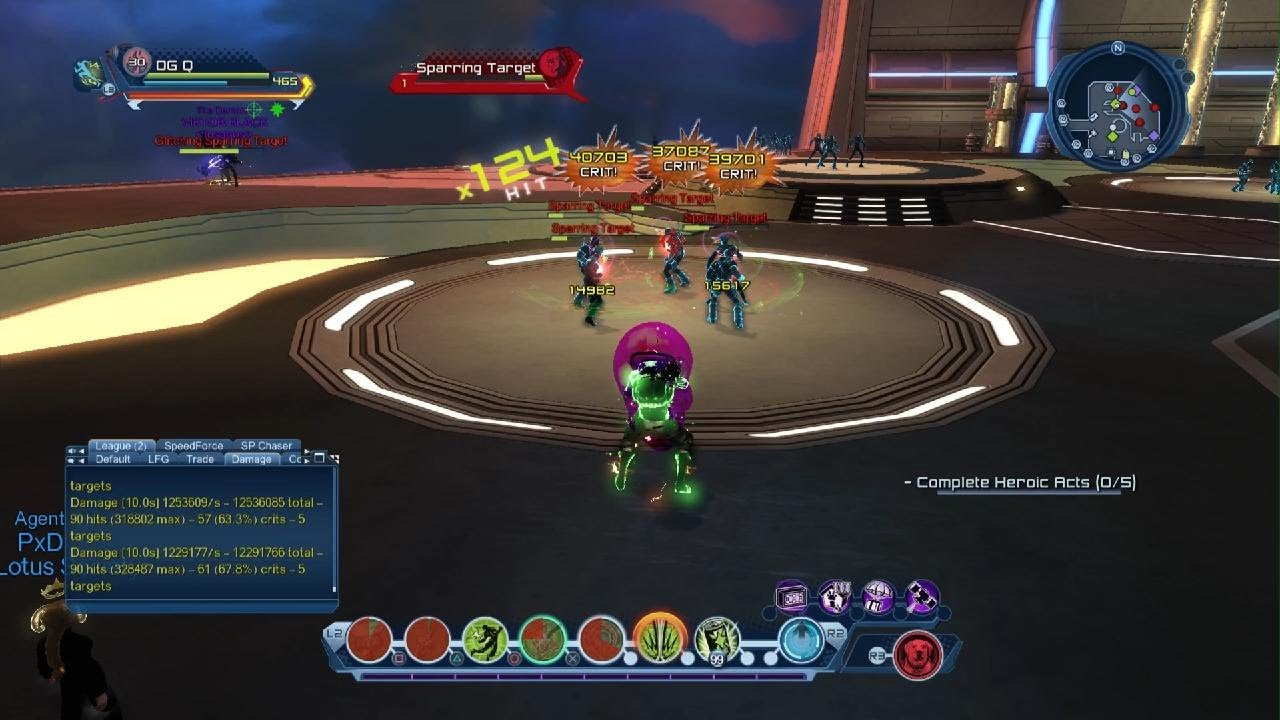 DCUO OG Q Hard Light Dps 10s parse @465CR - YouTube