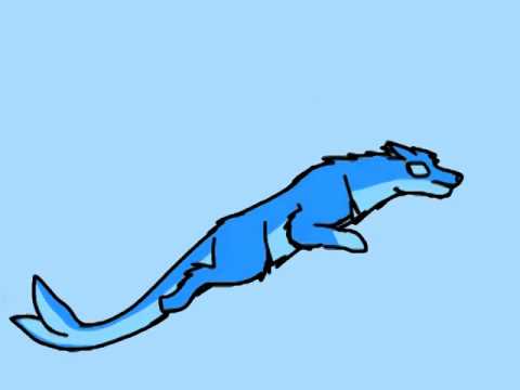 Swimming wolf ~ Animation - YouTube