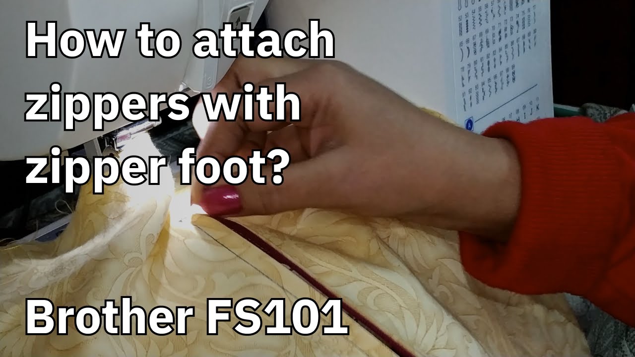 Brother FS101 - How to sew zipper?/ How to use zipper foot? - YouTube