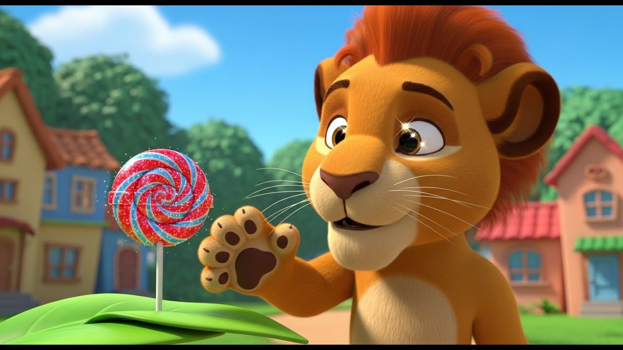 The Lion Who Loved Lollipops | Nursery Rhyme Story for Kids - YouTube