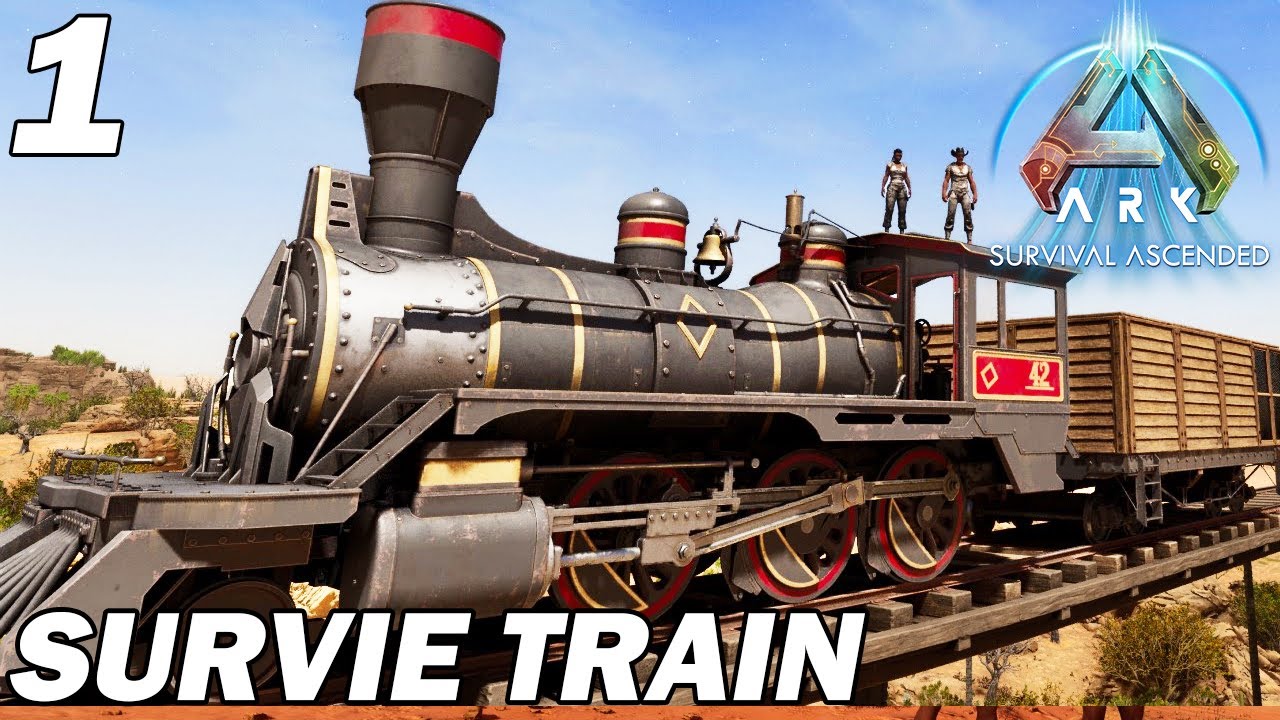 Survivre seulement sur le TRAIN ! Ark Ascended Train 1 - YouTube