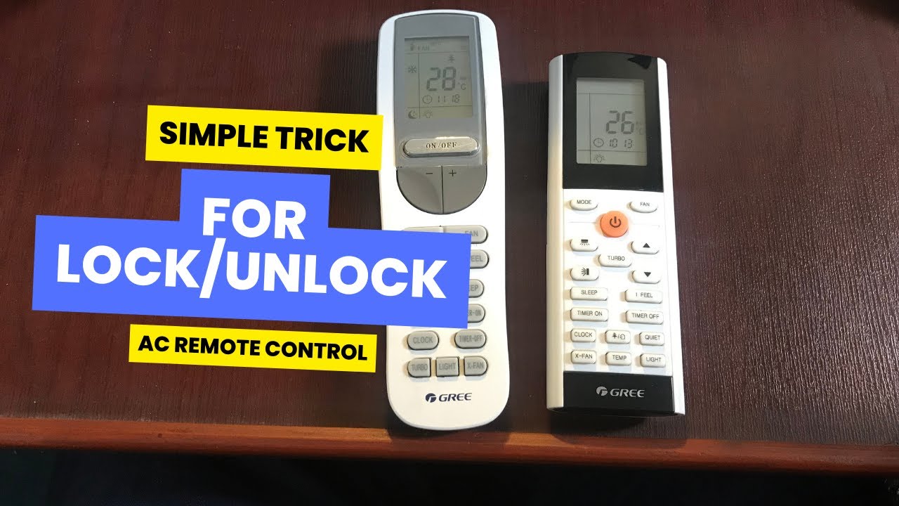 HOW TO LOCK & UNLOCK AC REMOTE SETTING GREE AC REMOTE LOCKUNLOCK CODE ...
