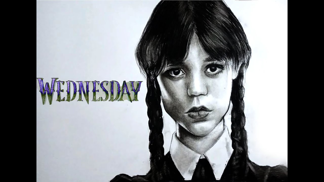Wednesday Pencil Drawing - YouTube