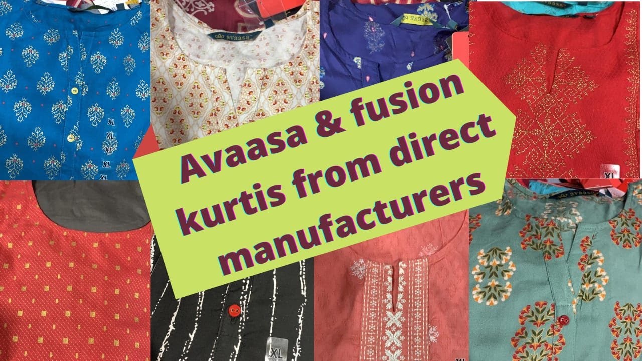 avaasa & fusion kurtis from direct manufacturers.shorts all over India ...